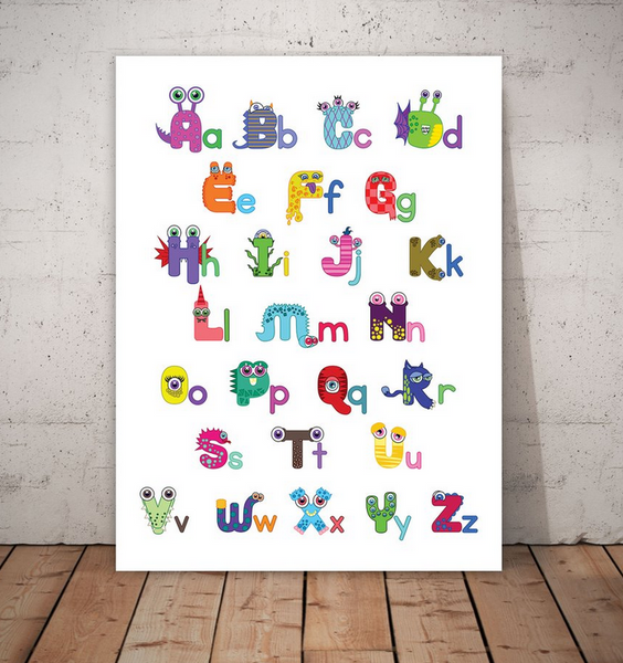 Monster Alphabet Poster – Zac and Zoe